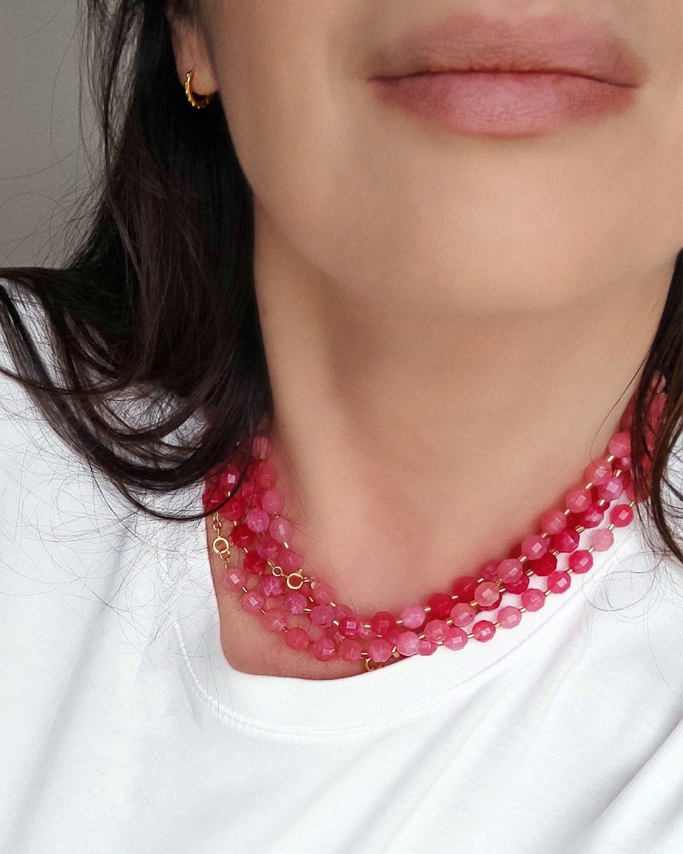 Colar Pedras Rosa - Colares Our Sins